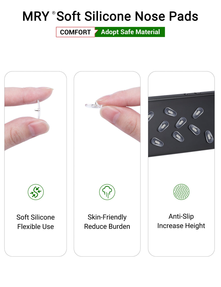 MRYOK Replacement Nose Pads for Ray-Ban RB3447 53mm Round Metal ...