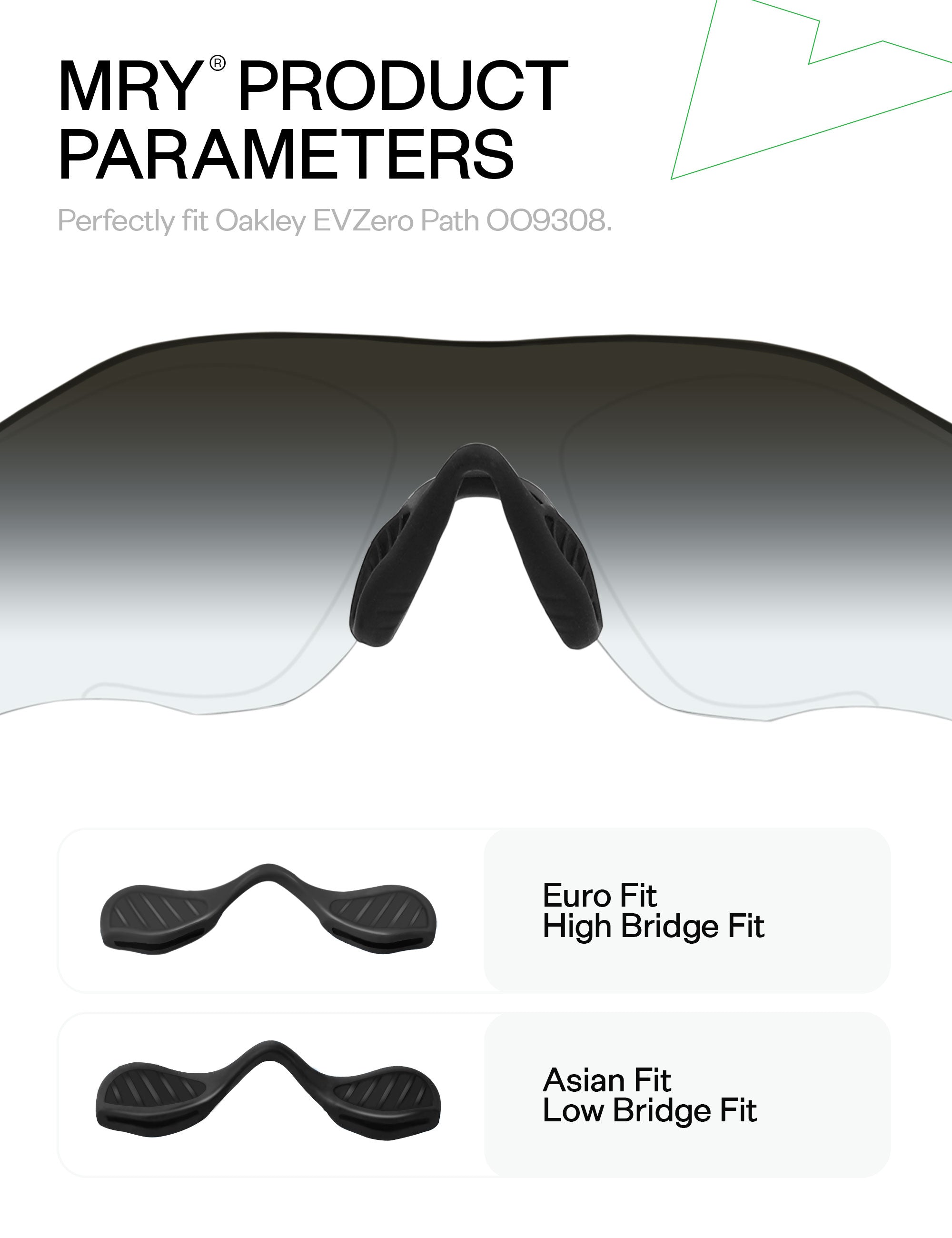 MRYOK Replacement Nose Piece for Oakley EVZero Path OO9308 Sunglasses ...