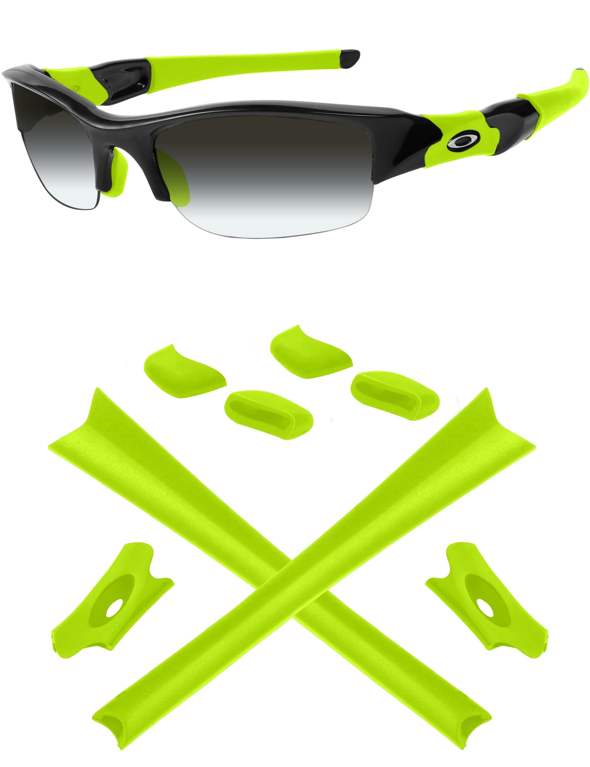 MRYOK Replacement Rubber Kits for Oakley Flak Jacket OO9097 Sunglasses ...